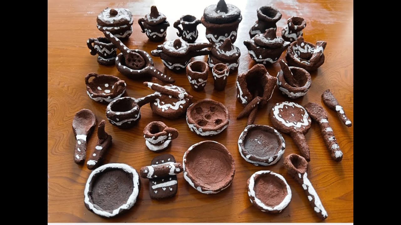 How to make kitchen set with red soil - YouTube