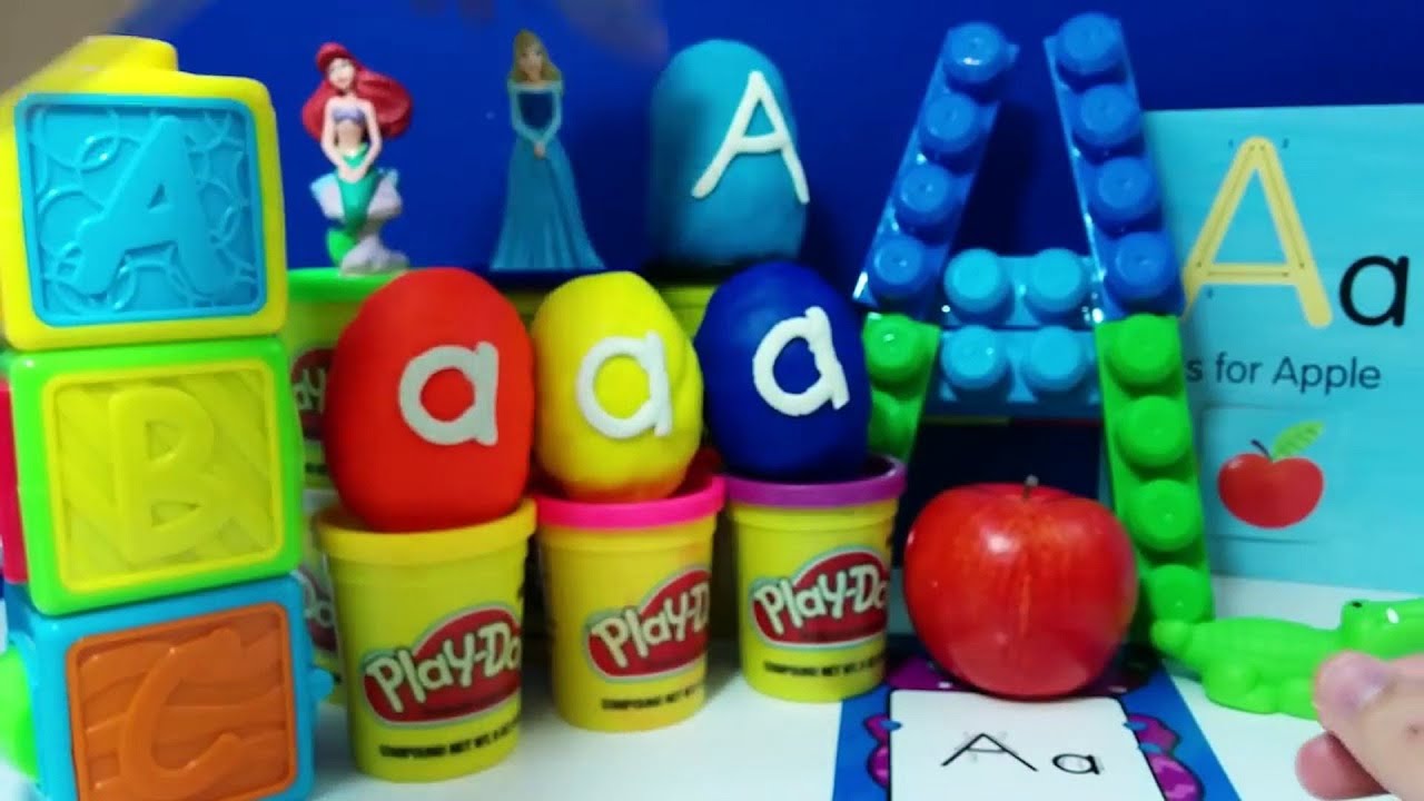 Learn The Letter A with 6 ABC Surprise Eggs - YouTube