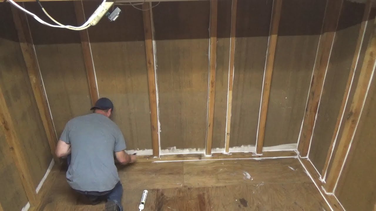 Interior Shed Seal before Insulation DIY - YouTube