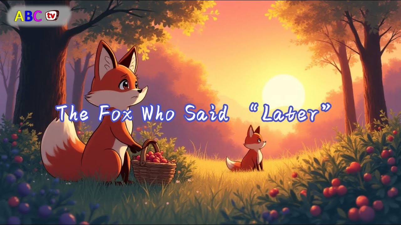 🦊 The Fox Who Said “Later” | Kids Moral Story About Taking Action and ...