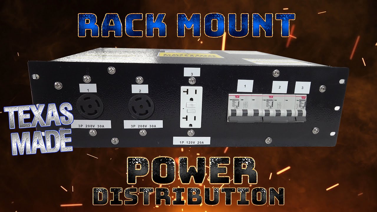 Rack Mount Power Distribution - 208/120V Wye 3-phase Texas Made - YouTube