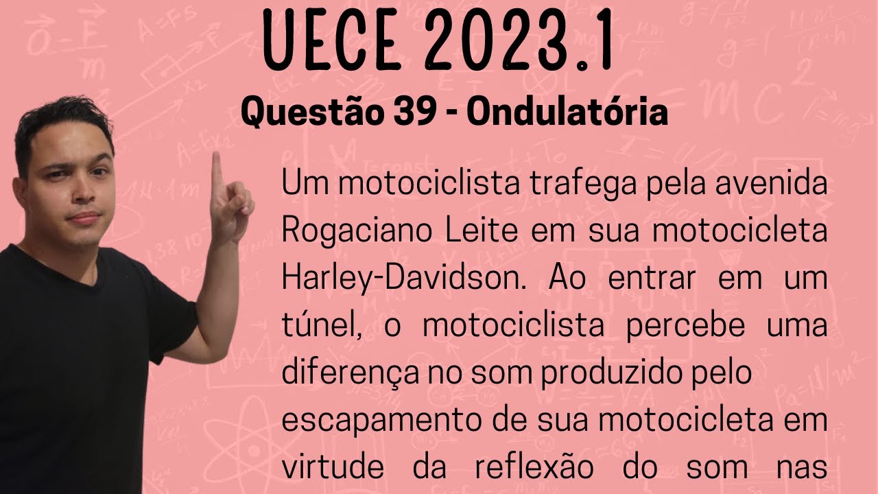 UECE 2023 - Um motociclista trafega pela avenida Rogaciano Leite em sua ...