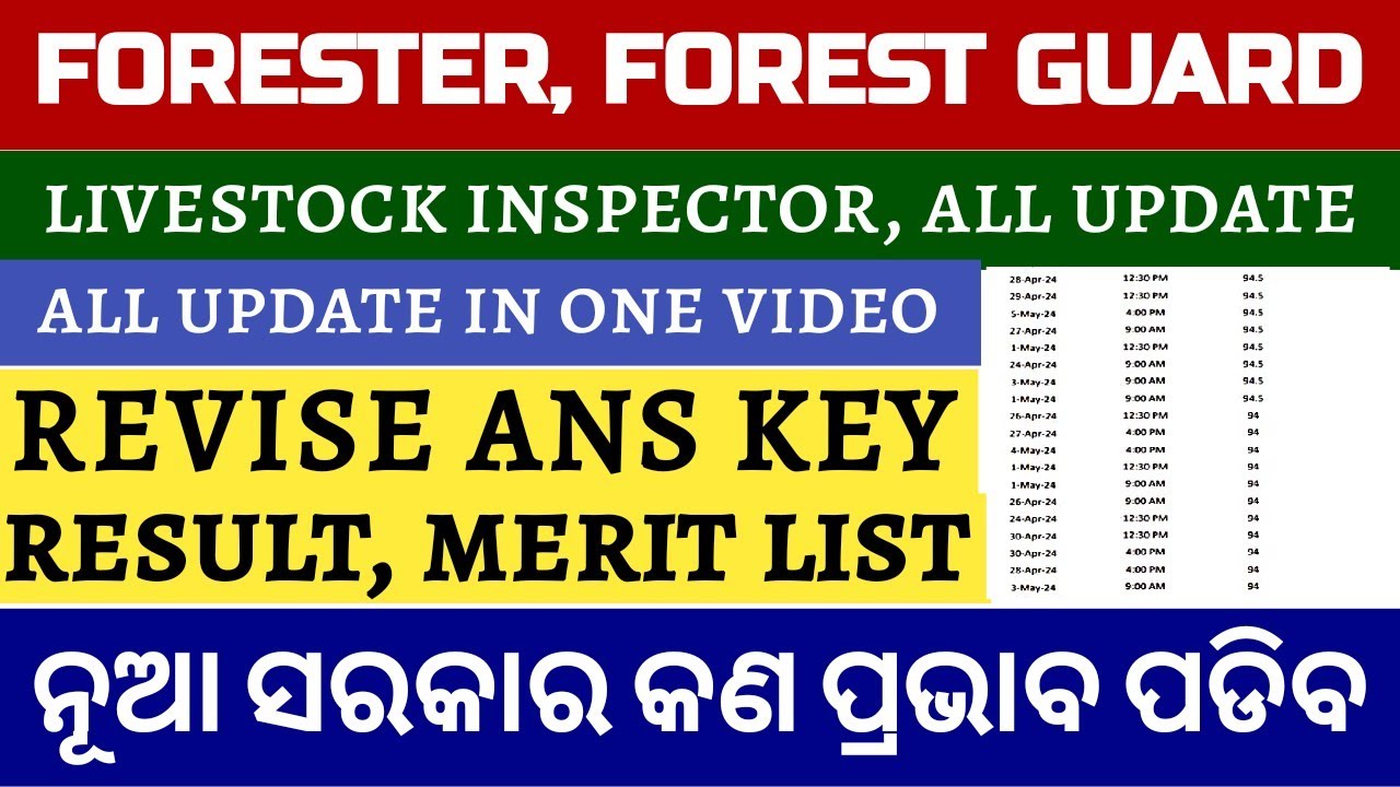 OSSSC Forest guard merit list, revise ans key update // Result date ...