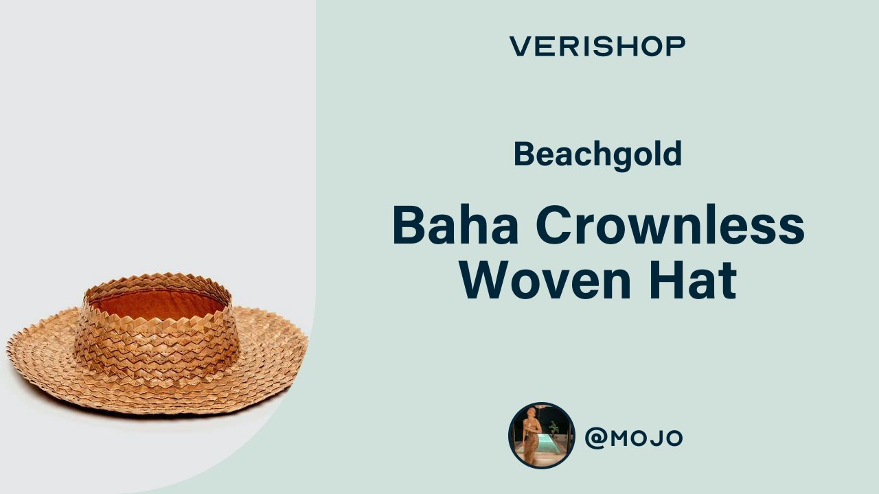Beachgold Baha Crownless Woven Hat Review - YouTube