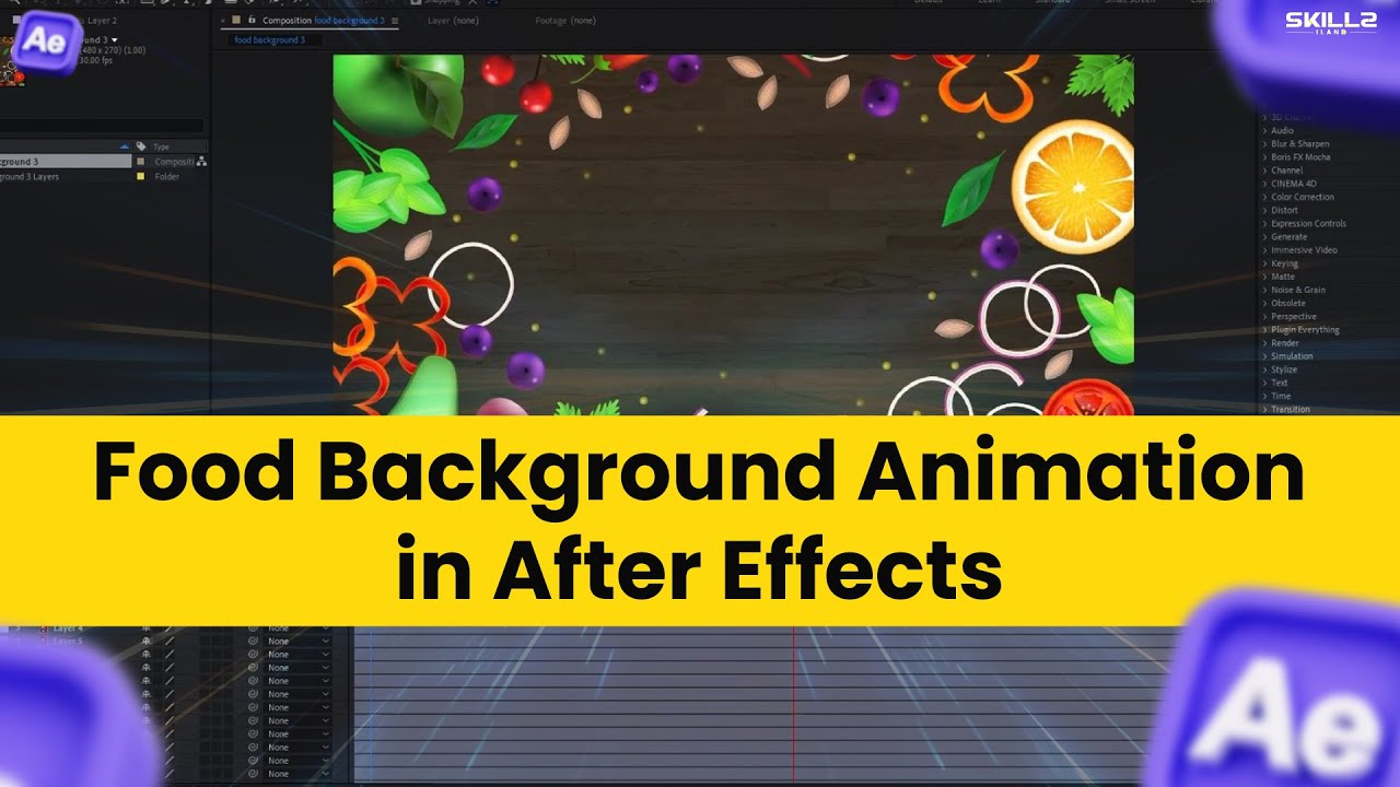 Food Background Animation in After Effects | AE Learning - YouTube