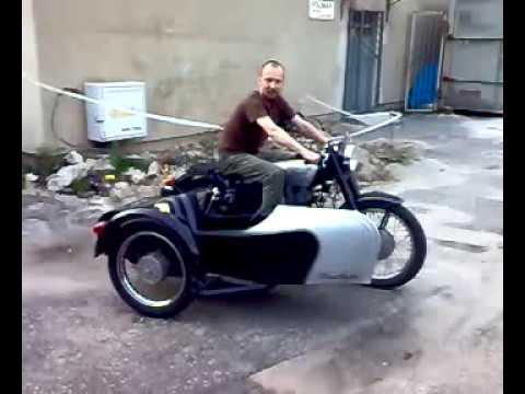 Custom Royal Enfield with hand made sidecar - YouTube