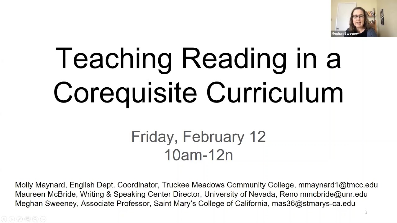 Reading Strategies Embedded in Corequisite English Curriculum - YouTube