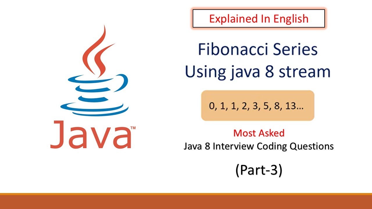 Fibonacci series using #java8 in English #javainterviewquestions # ...