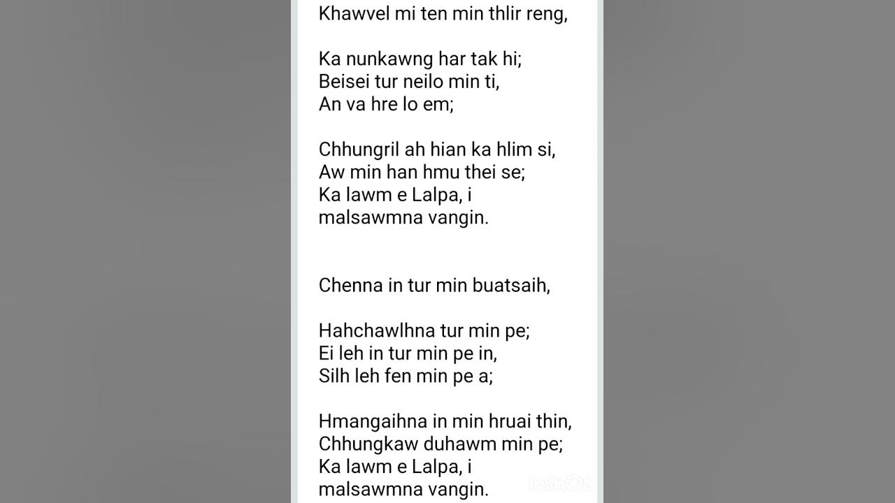 KA LAWM E LALPA 'D' - YouTube