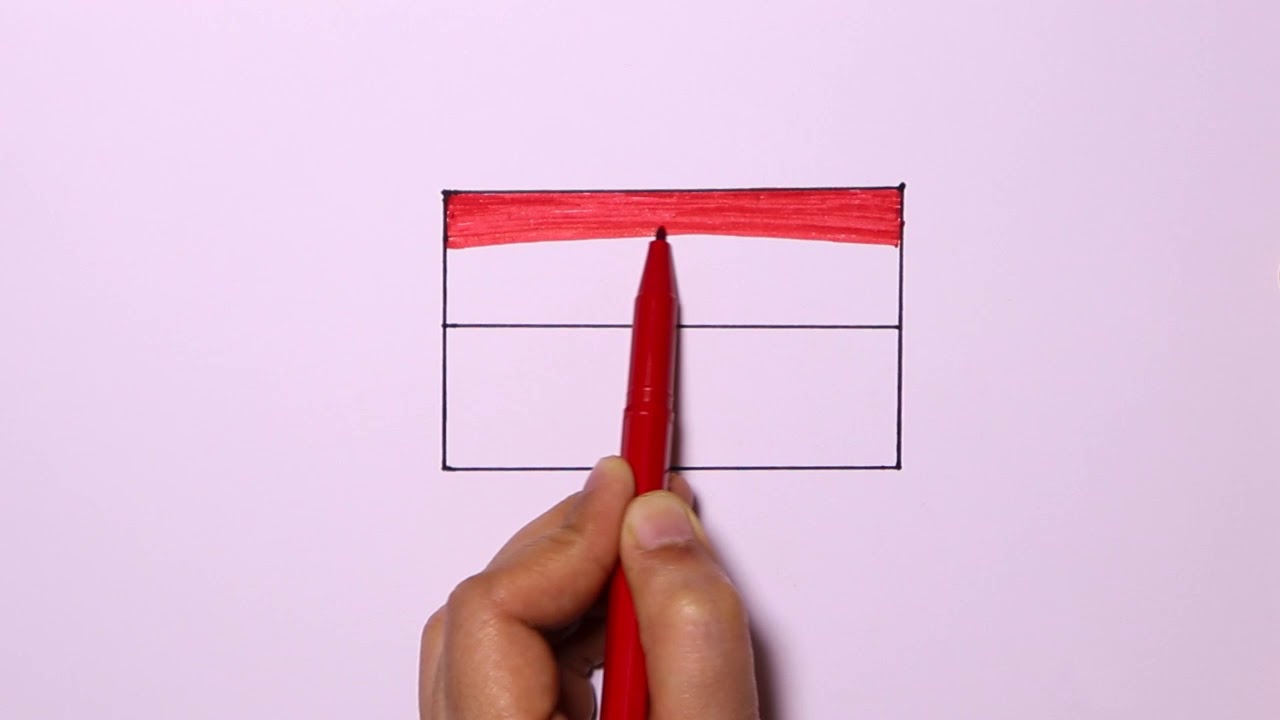 How to Draw Indonesia Flag - Draw Indonesia Flag - YouTube
