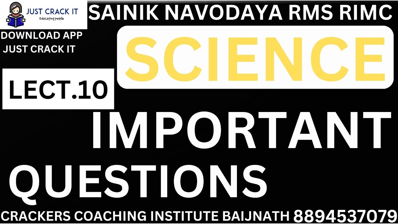 SCIENCE IMPORTANT QUESTIONS LECT. 10 - YouTube