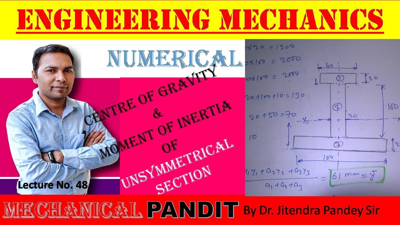 EM 48 Numerical on Centre of gravity & moment of inertia Of ...