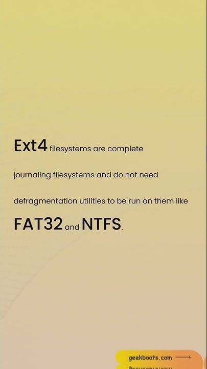 NTFS vs EXT4 vs FAT32 - YouTube