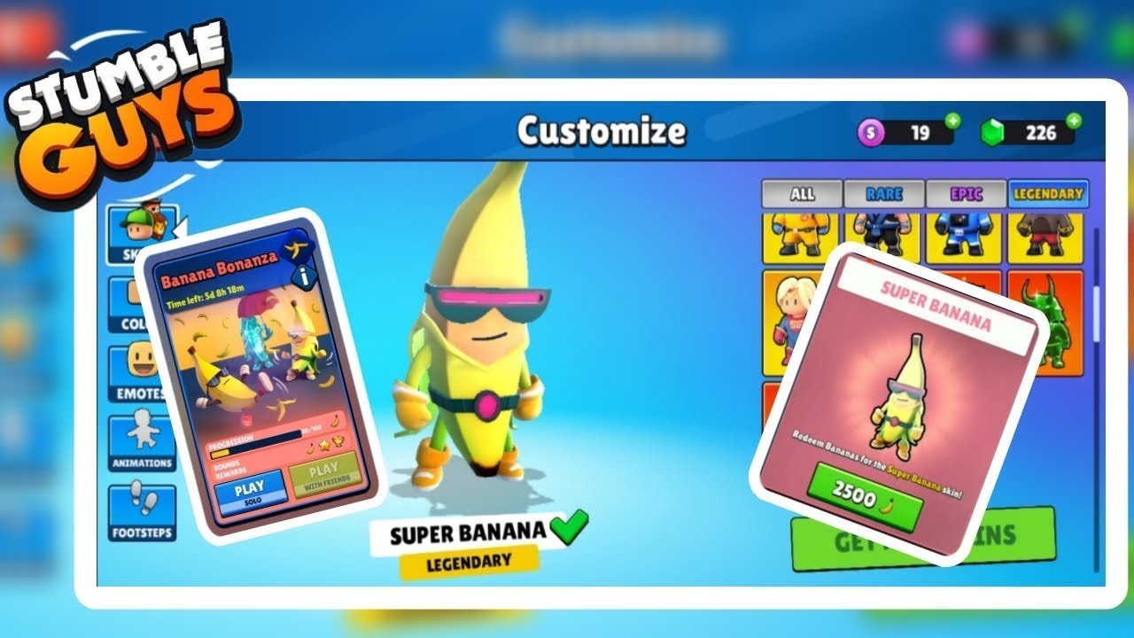 Stumble Guys | Full Grind BANANA EVENT | TGY_YT!!!! - YouTube
