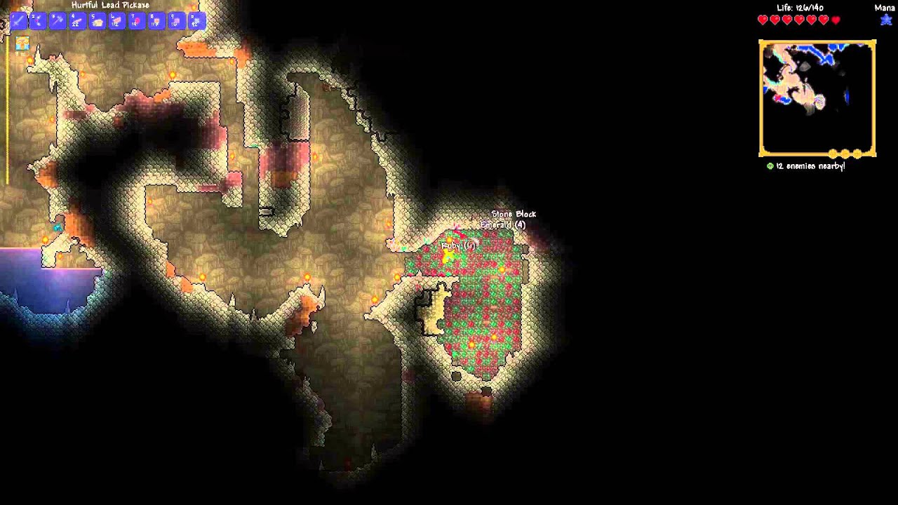 What is a Gem Cave - Terraria 1.3 - YouTube