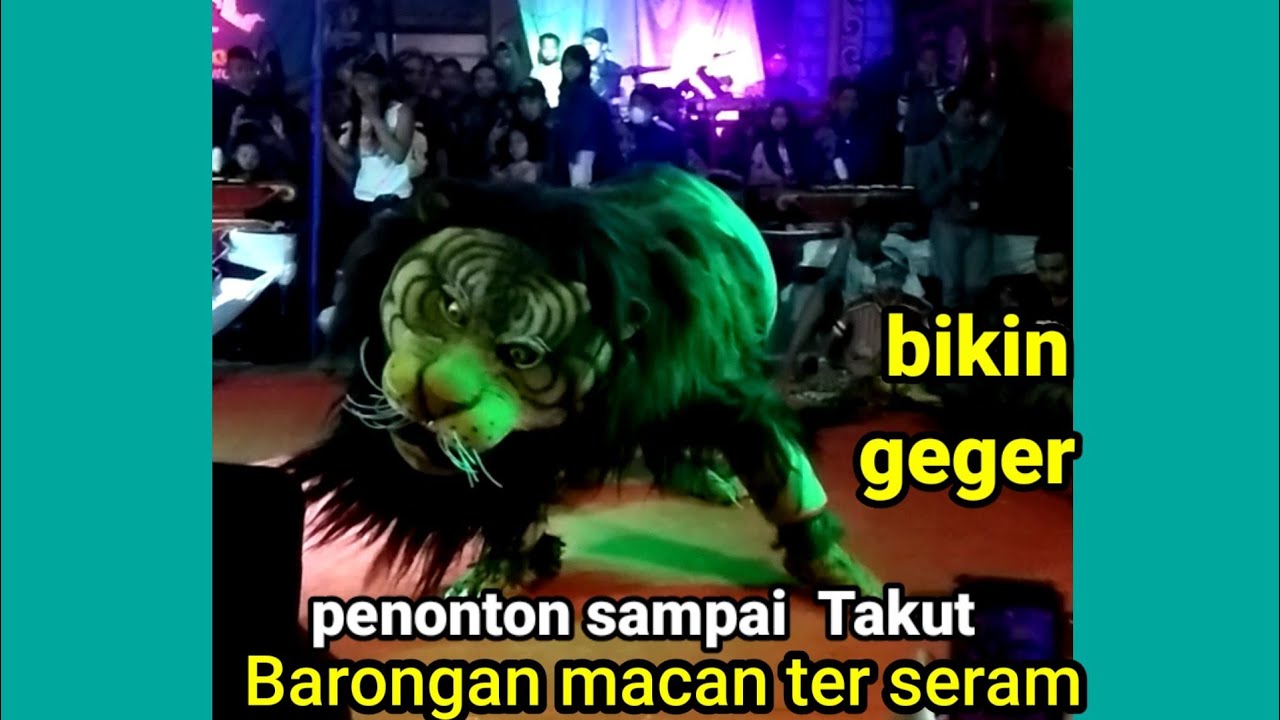 macan paling seram di tari topeng warog || tari Lengger - YouTube