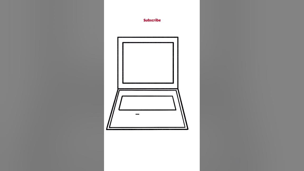 How to draw laptop| Easy laptop drawing| cute drawings| easy draw ...