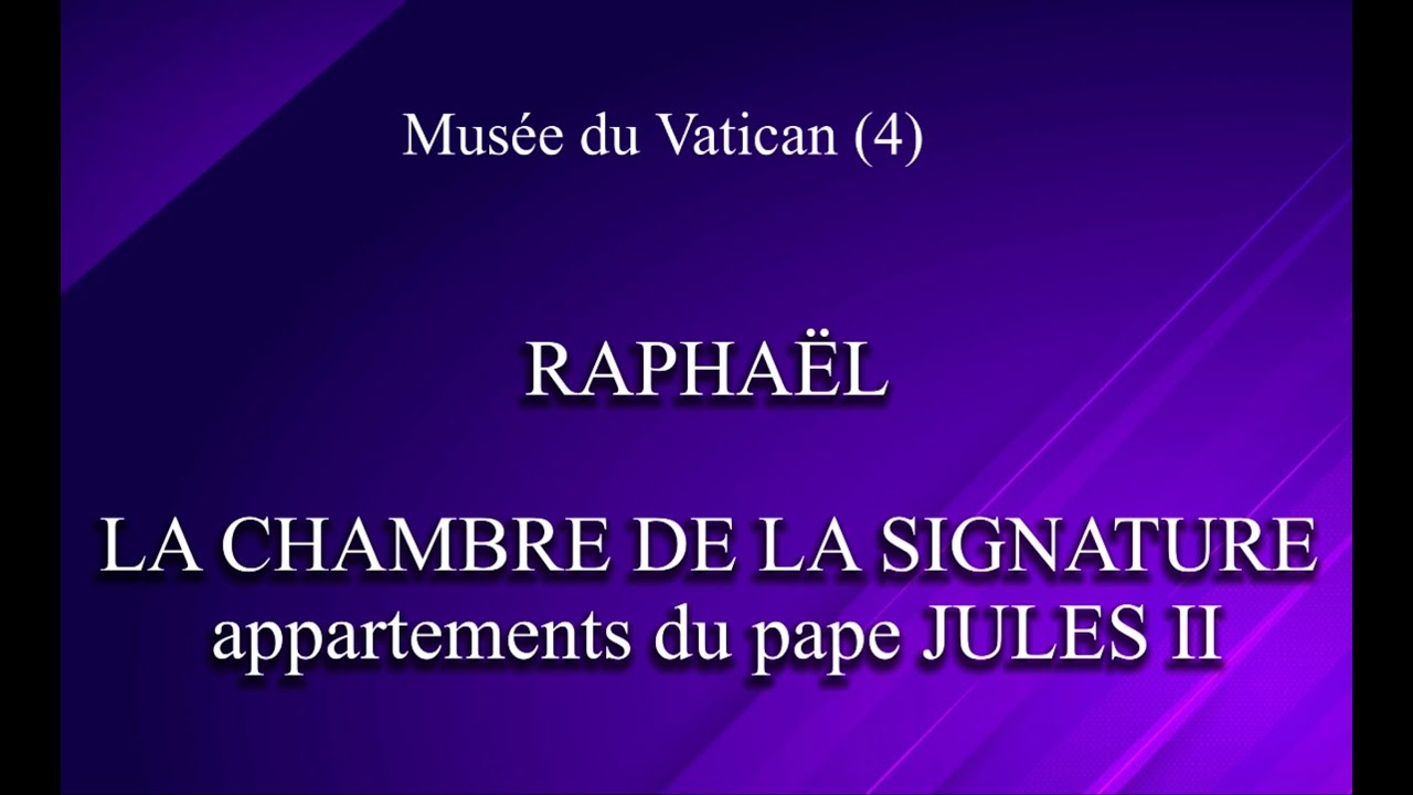Les peintures de RAPHAËL dans la CHAMBRE DE LA SIGNATURE, musée du ...