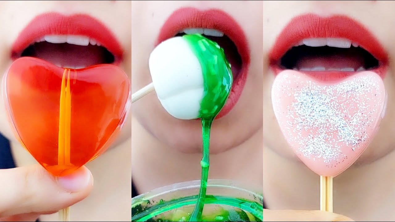 ASMR 2 minutes Yummy Food Eating Sounds : ASMR Emoji Food - YouTube