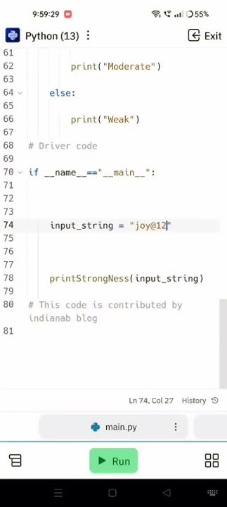Password Strength Check Program In Python 😀😎 Crazyxyz Replit Python