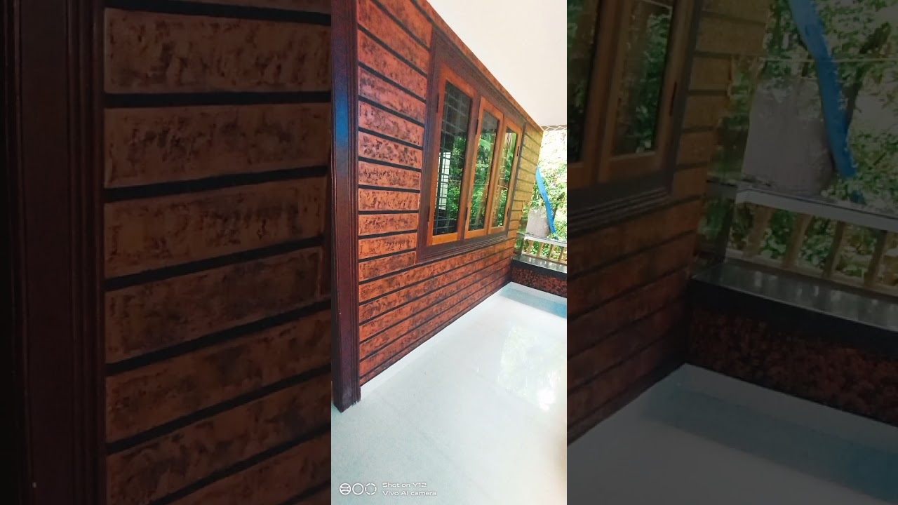 wall putty design colour combination - YouTube