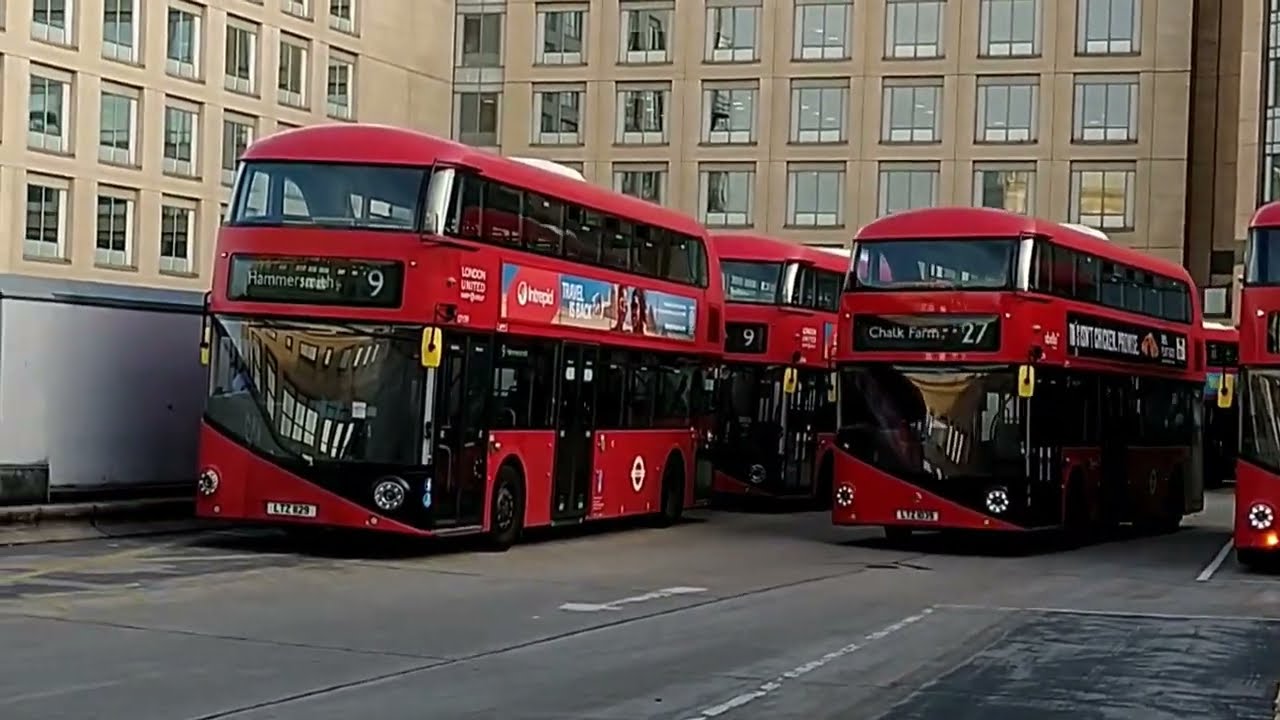 London bus H91, 27, 9 and 111 in one clip - YouTube