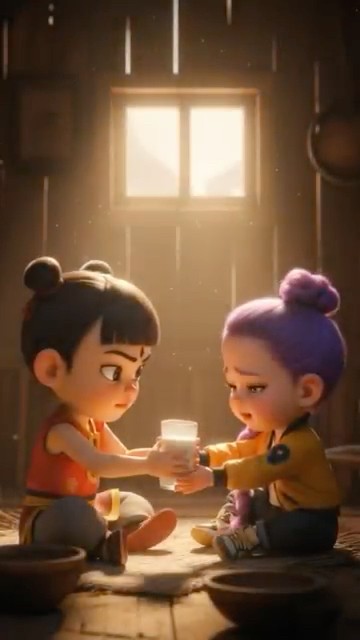 Nezha steals milk for baby Rumi - YouTube