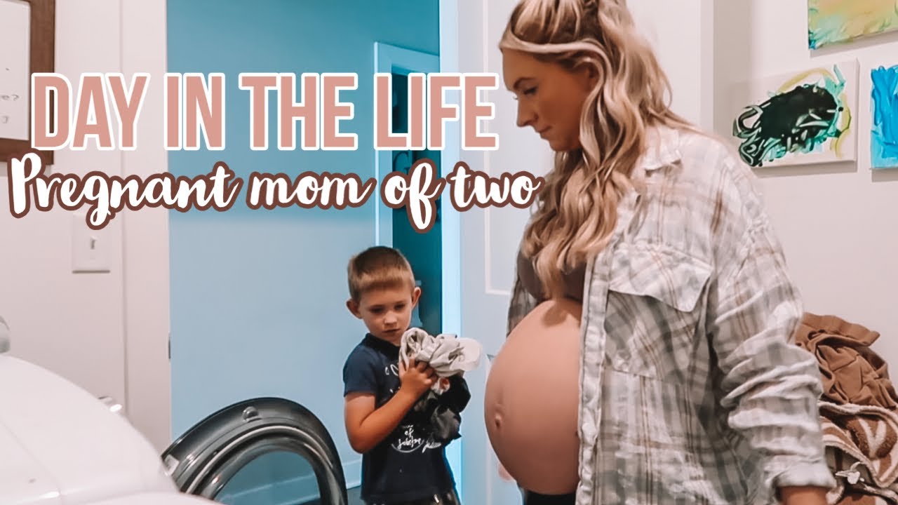 REAL DAY IN THE LIFE OF A PREGNANT MOM OF 2 | 9 MONTHS PREGNANT | ARMY ...