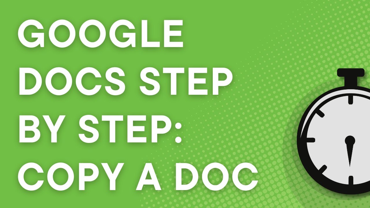 Google Docs step by step: Copy a doc (2022) - YouTube