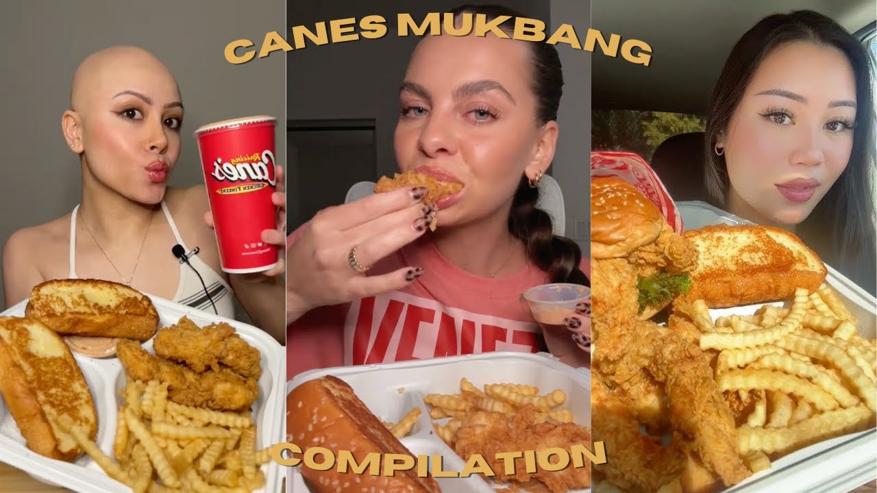 ASMR Raising Canes Mukbang Compilation 🍞 │ Pt. 1 - YouTube