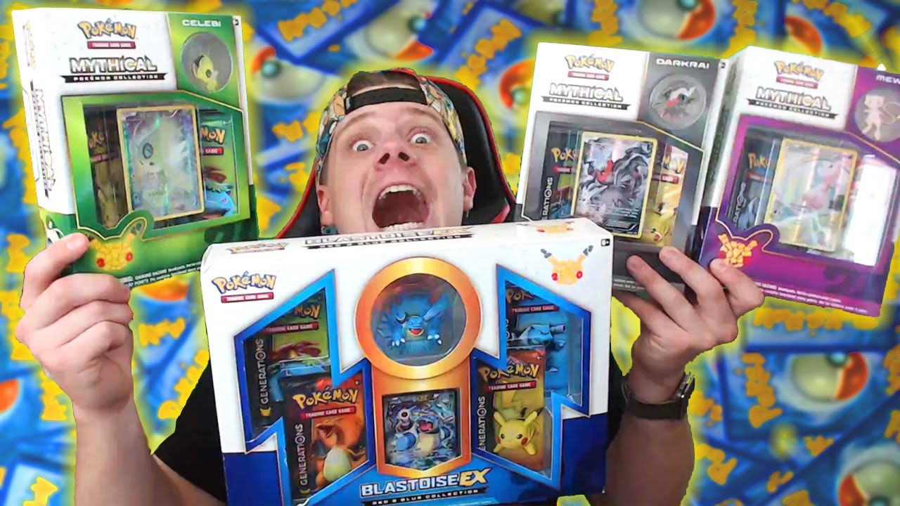 Blastoise EX Generations Box VS. Mew, Celebi, Darkrai Mythical Boxes ...