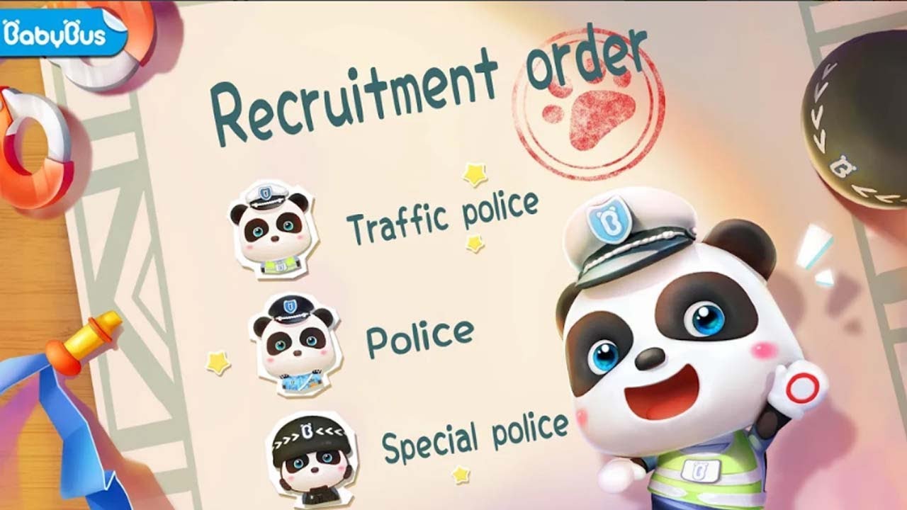 Little Panda Policeman|| Kids Game || Panda Police office helps to find ...