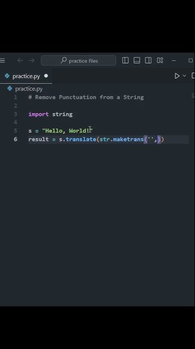 Remove Punctuation From A String Python Pythonprogrammingcodinglearnpython