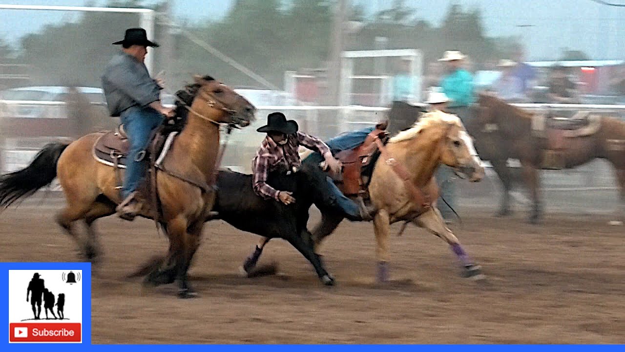 Steer Wrestling - 2021 White Deer Rodeo | Saturday - YouTube