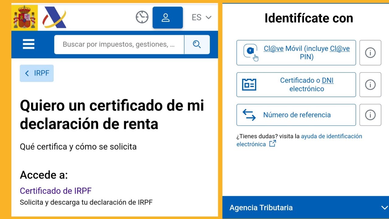 TUTORIAL 👨‍🏫 Como Obtener Certificado de la Renta / IRPF 🇪🇸 - YouTube