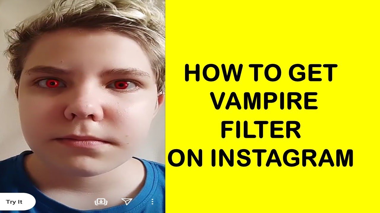 HOW TO GET VAMPIRE FILTER ON INSTAGRAM - YouTube