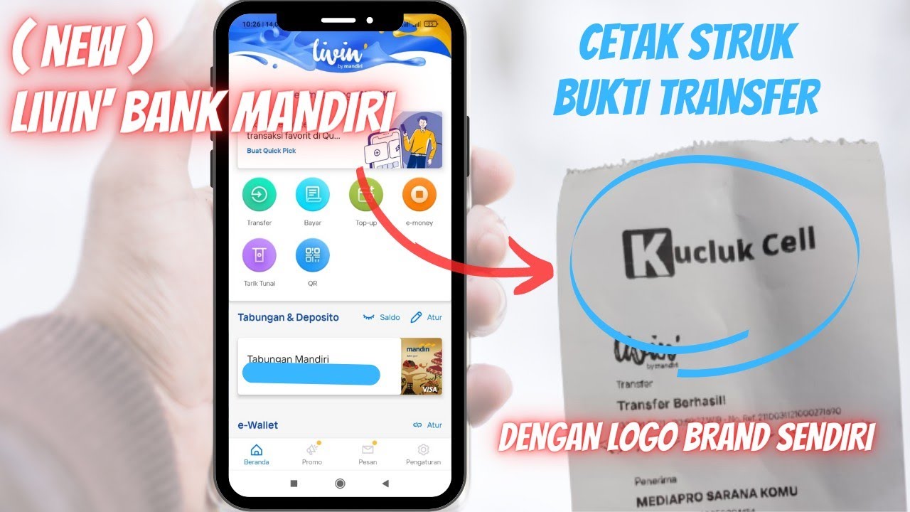 Cetak Struk Bukti TRANSAKSI Livin By Mandiri Dengan Logo Brand Sendiri ...