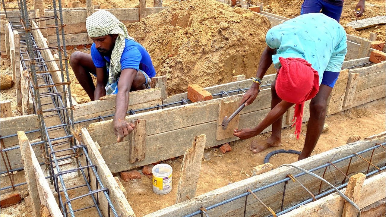 Formwork Techniques of Basement_PlinthBeam Rcc Concrete with Cement ...