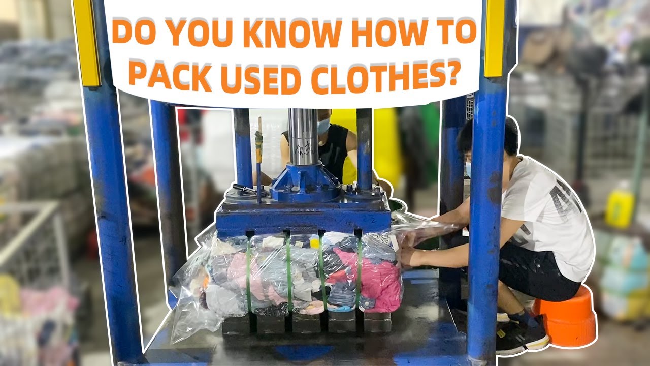 Packing and Baling Used Clothes|Used Clothing Packing Video - YouTube