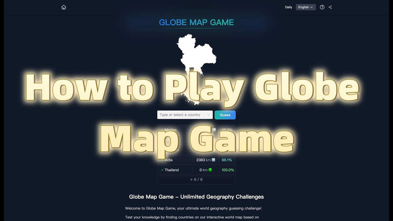 How to Play Globe Map Game? - YouTube