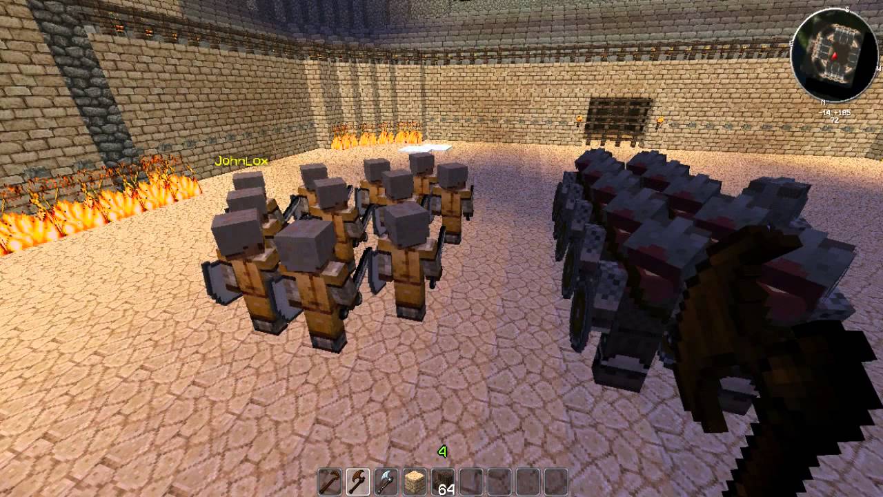 Minecraft NPC Battle--JohnLox Army vs Jason Ed Army - YouTube