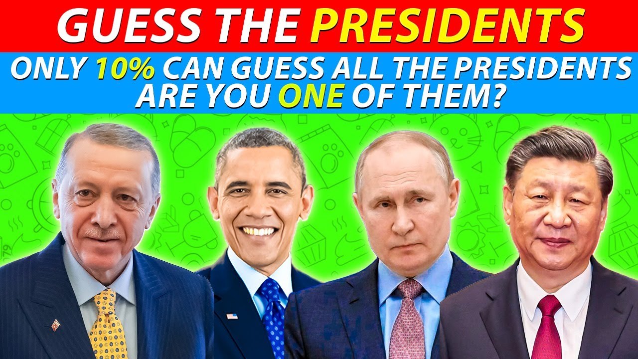 Guess these 20 Presidents if you are a well educated person - YouTube