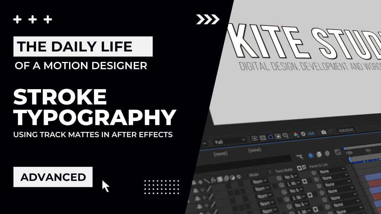 Stroke Typography Animation Using Track Mattes in After Effects ...