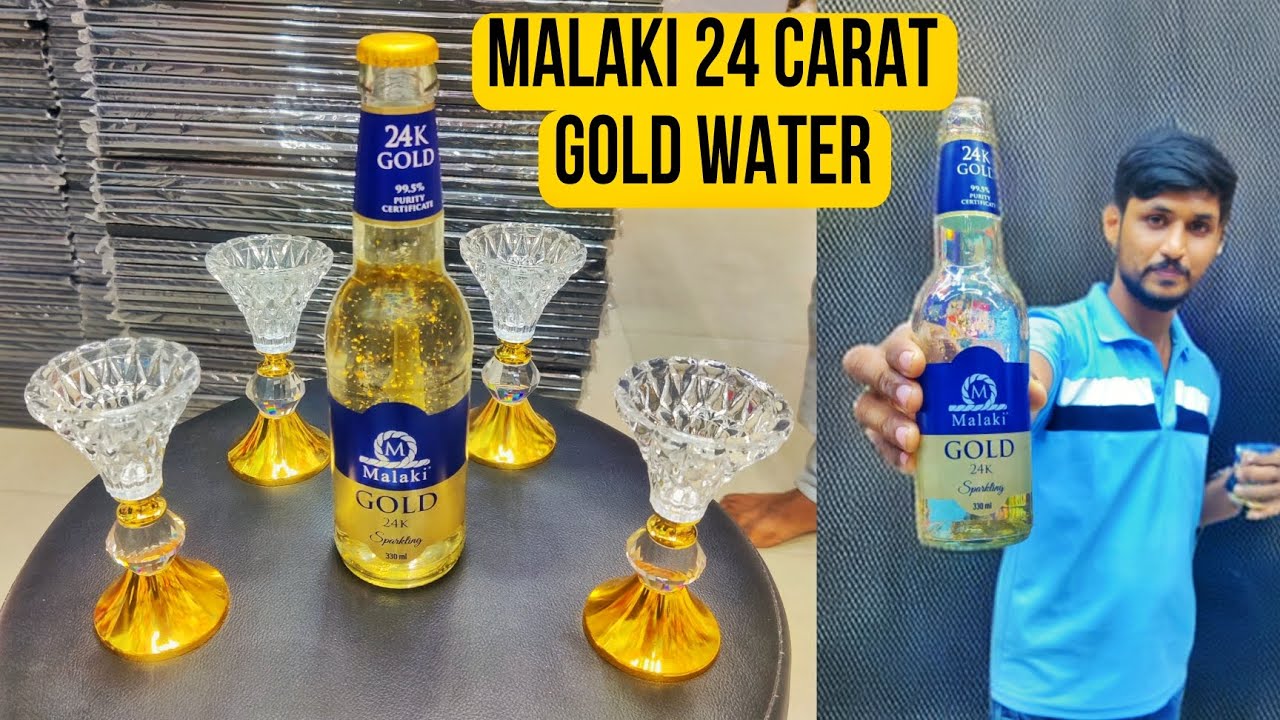 MALAKI 24 CARAT GOLD WATER ! Trying the Gold sparkling Water worth ...
