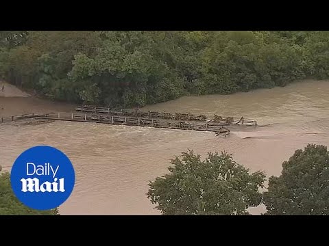 Bridges and homes destroyed in catastrophic Texas flooding - YouTube