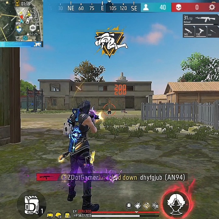 Power of AN94 Gun 🔥|| Solo vs Squad || #freefire #shortsfeed #shorts # ...