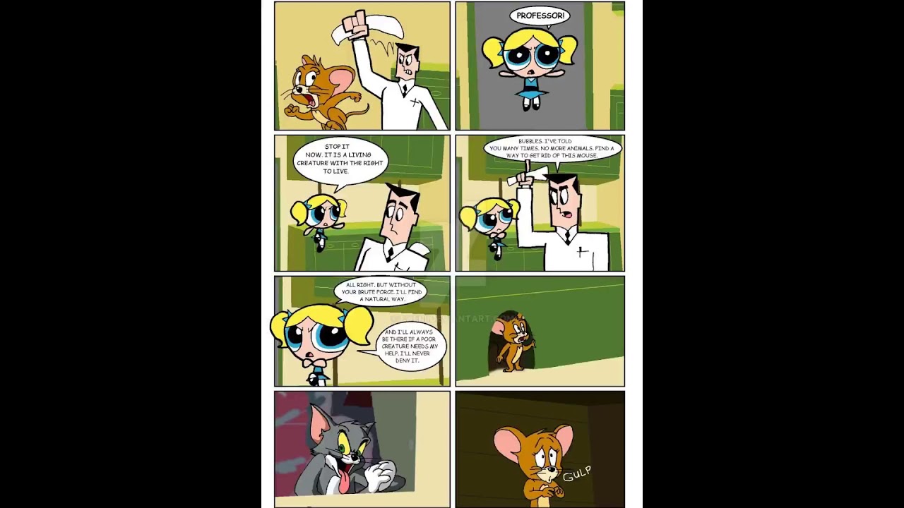 the powerpuff girls and tom and jerry comic dub - YouTube