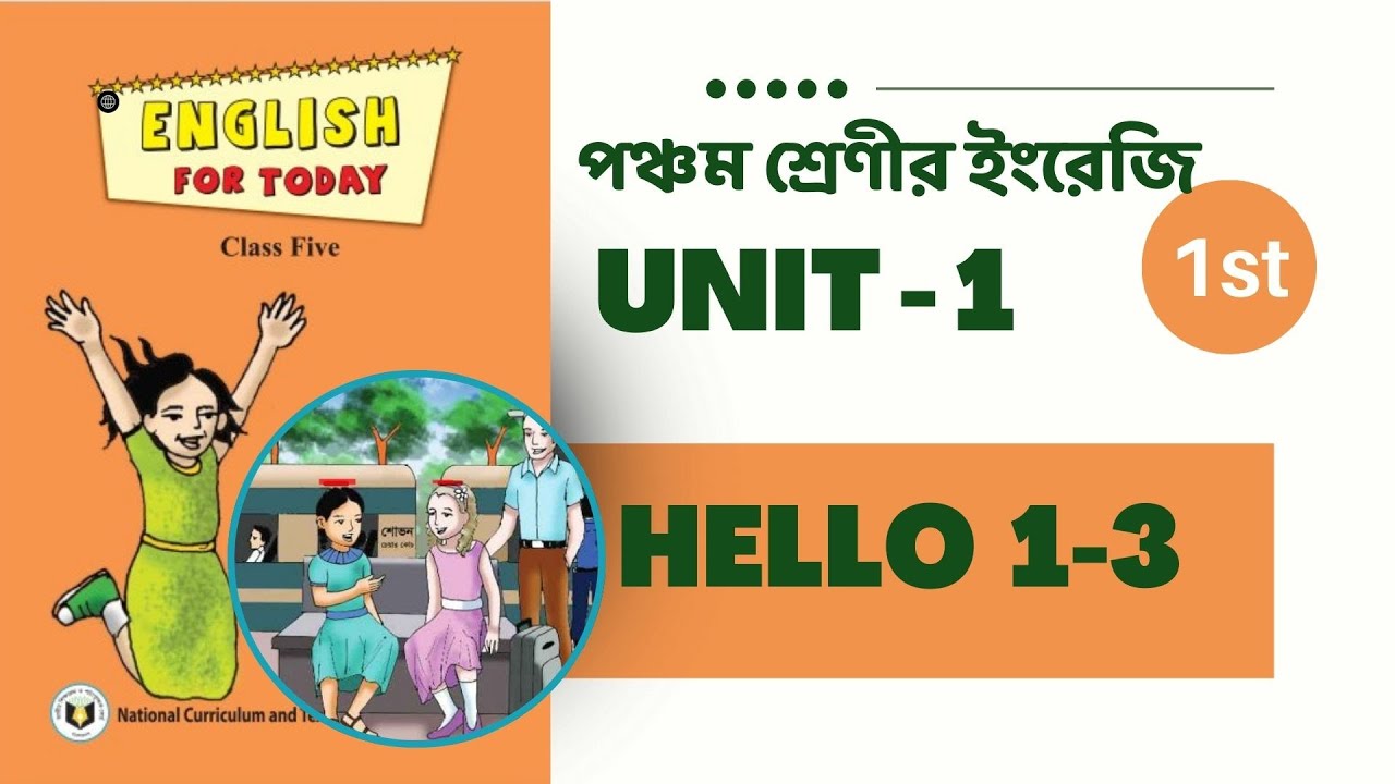 Class 5 English: Unit: 1, Lesson 1- 3: Hello || পঞ্চম শ্রেণীর ইংরেজিঃ ...