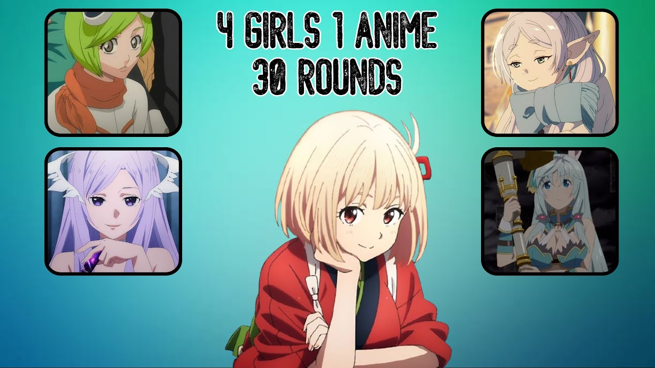 ADIVINA EL ANIME | 4 GIRLS 1 ANIME | 30 ROUNDS | ANIME QUIZ - YouTube