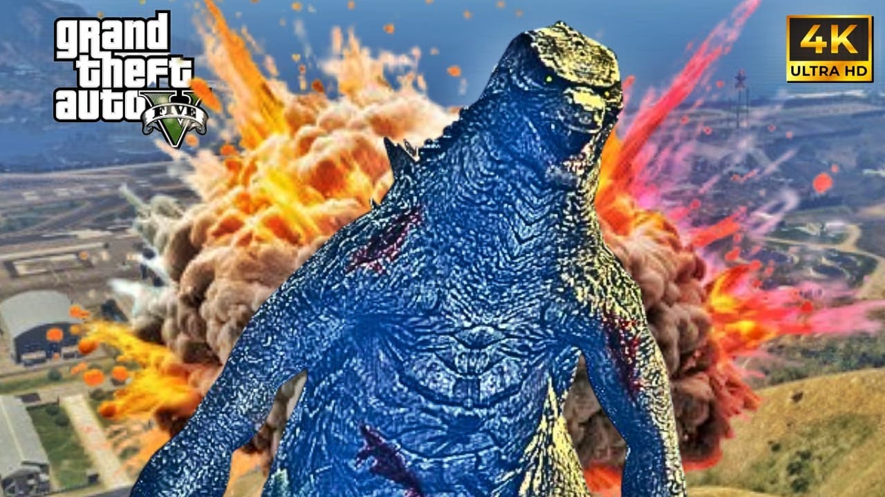 Godzilla is going to destroy the city in gta 5 - YouTube